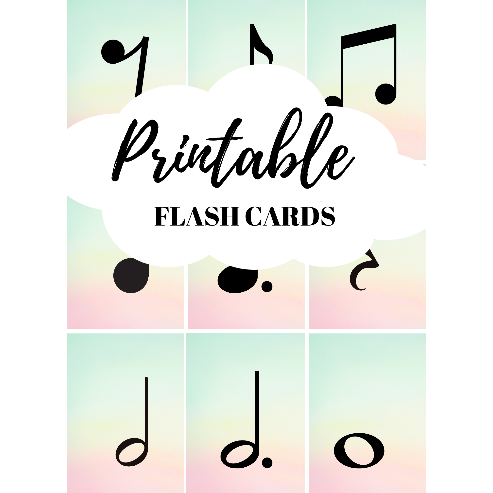 Printable Music Notes Flash Cards – Petts Wood Guitar